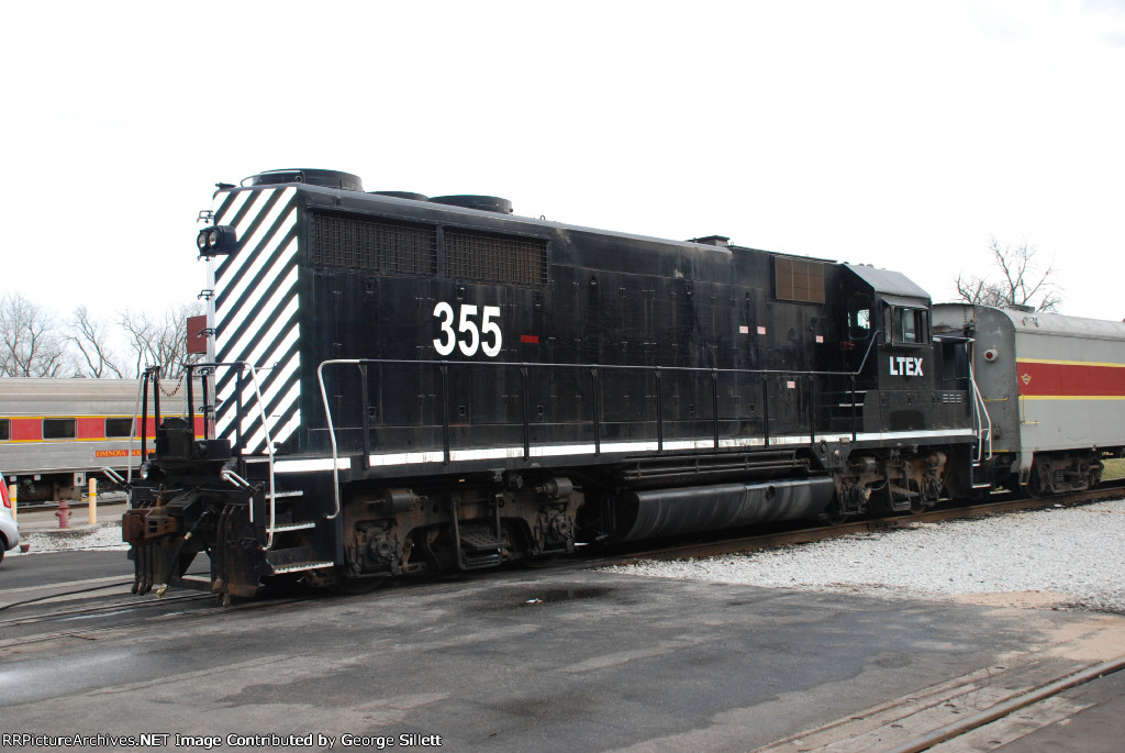 This ex C&NW unit sits waiting while trying to be repaired...